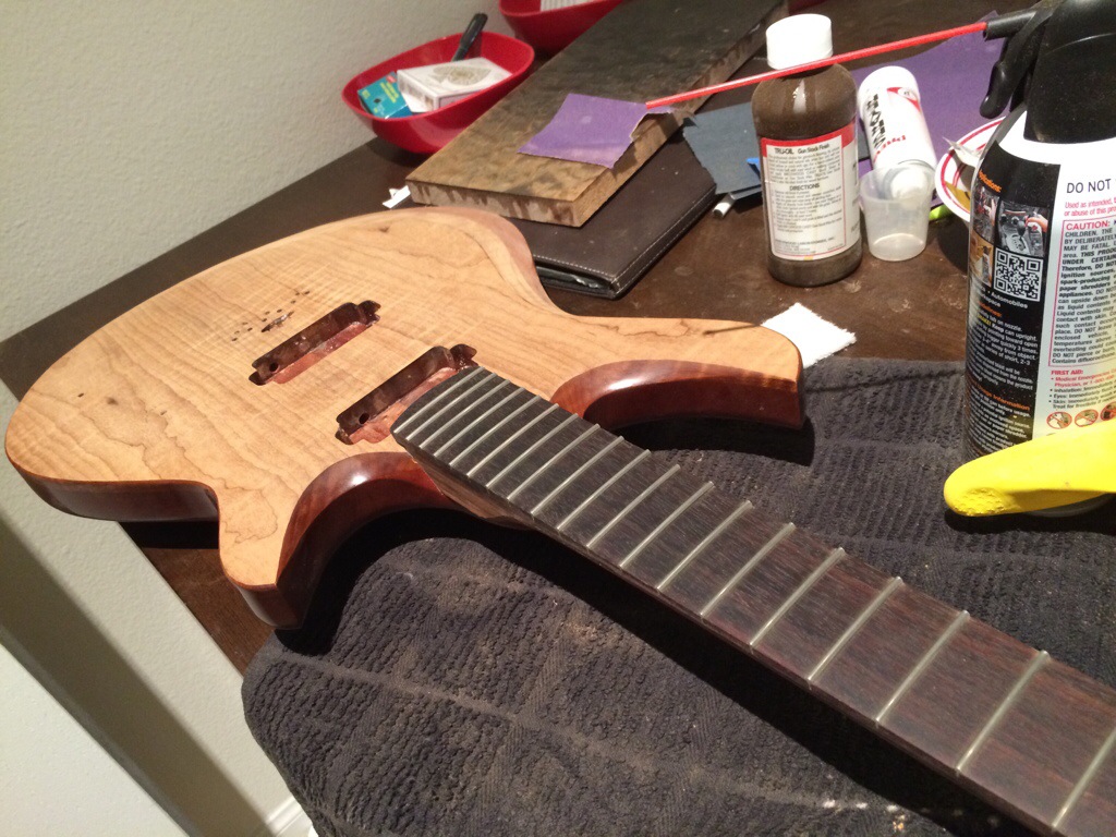 Neck Carving pt. 1 & Stripping Finish off the Roasted Maple – Lutherie…